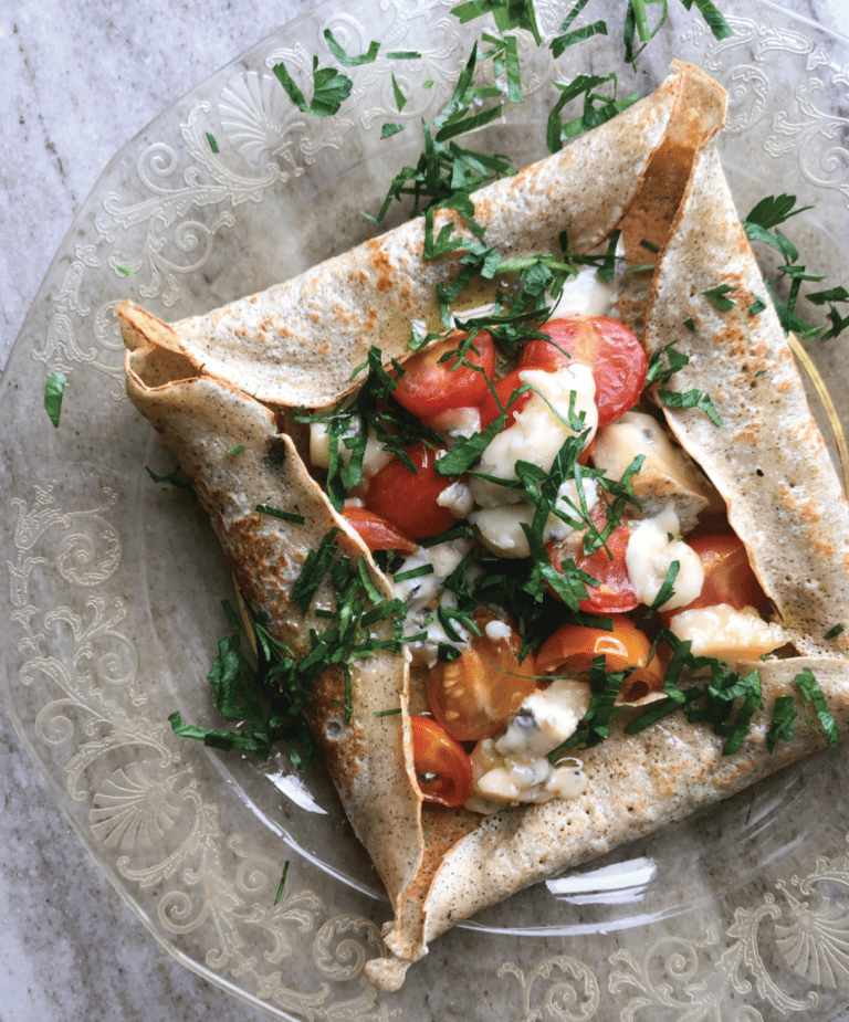 Roquefort and Cherry Tomato Crêpes | culture: the word on cheese